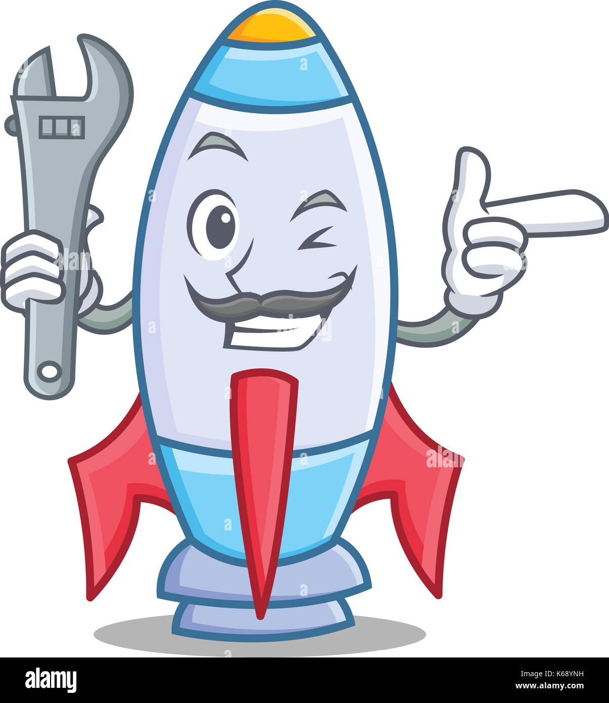 Mechanic cute rocket character cartoon Stock Vector Image & Art - Alamy