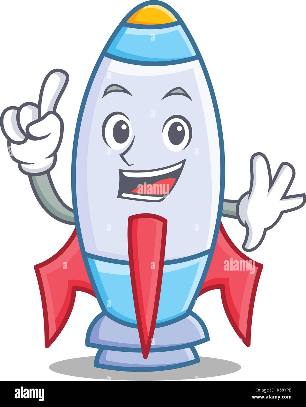 Finger cute rocket character cartoon Stock Vector Image & Art - Alamy