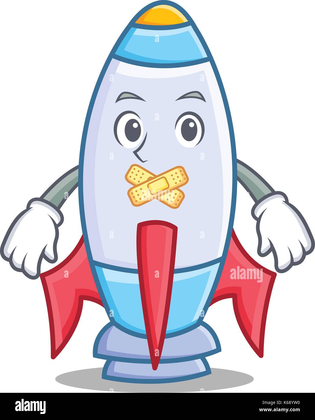Silent cute rocket character cartoon Stock Vector Image & Art - Alamy