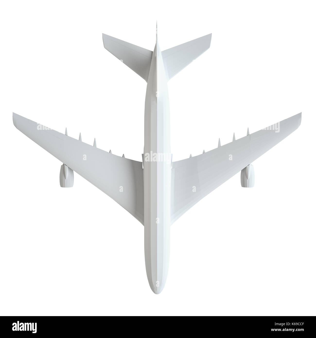 White airplane. Isolated Stock Photo - Alamy