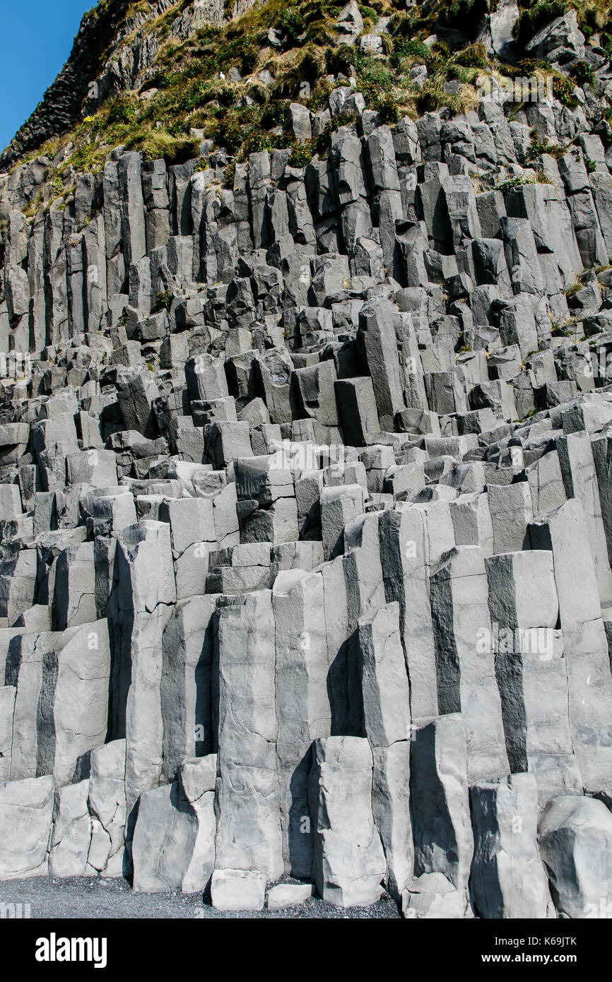 Famous basalt column at Vik beach in Iceland Stock Photo - Alamy