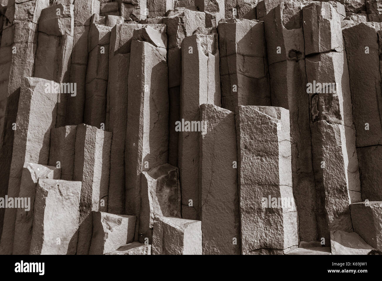Famous basalt column at Vik beach in Iceland Stock Photo - Alamy