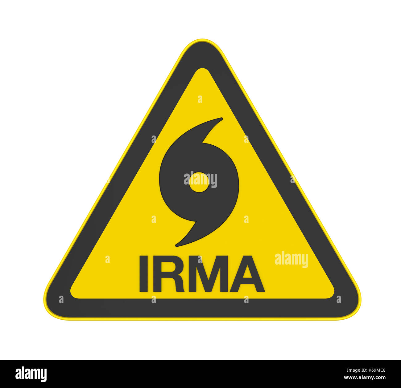Hurricane Warning Sign Isolated Stock Photo - Alamy