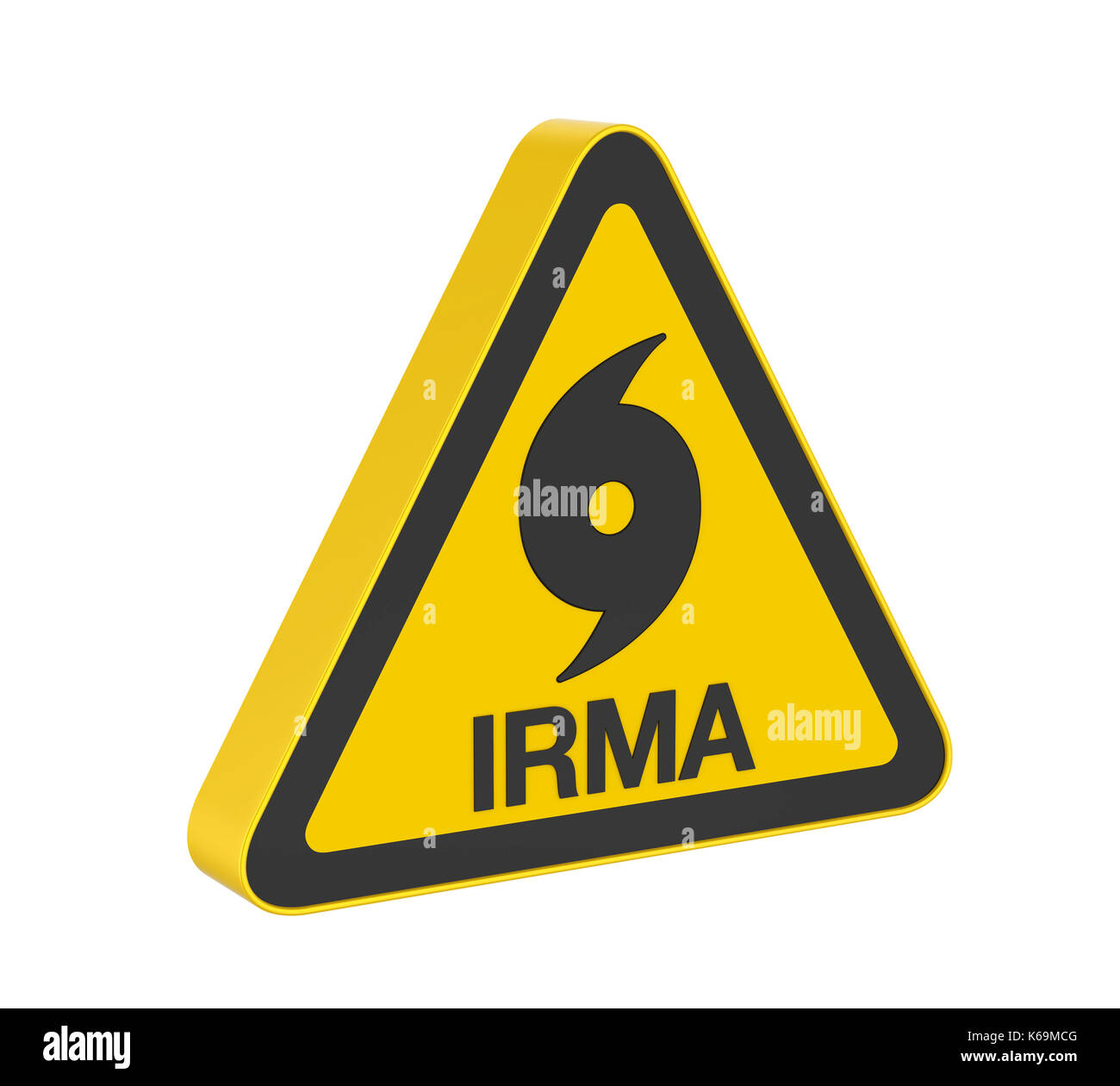 Hurricane Warning Sign Isolated Stock Photo - Alamy