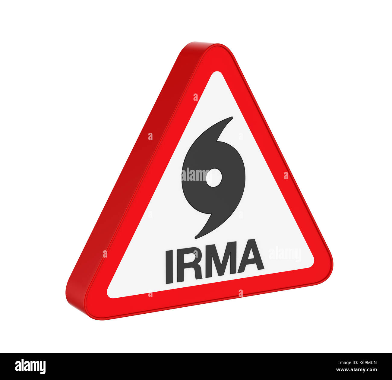 Hurricane Warning Sign Isolated Stock Photo - Alamy
