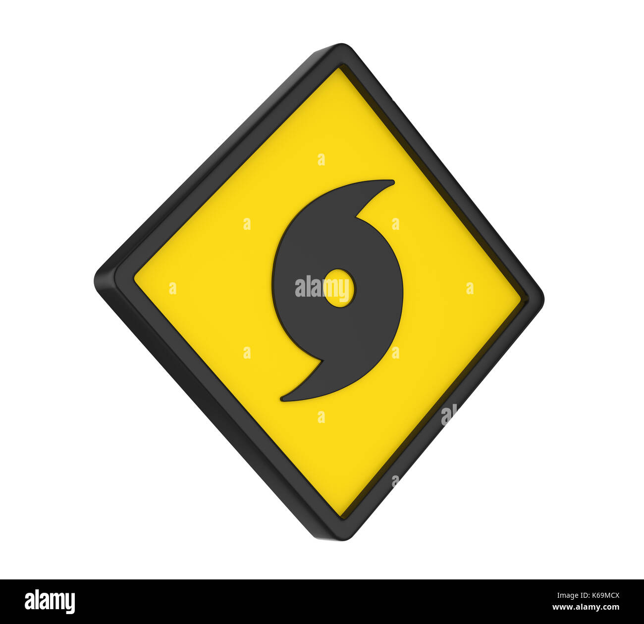 Hurricane Warning Sign Isolated Stock Photo - Alamy