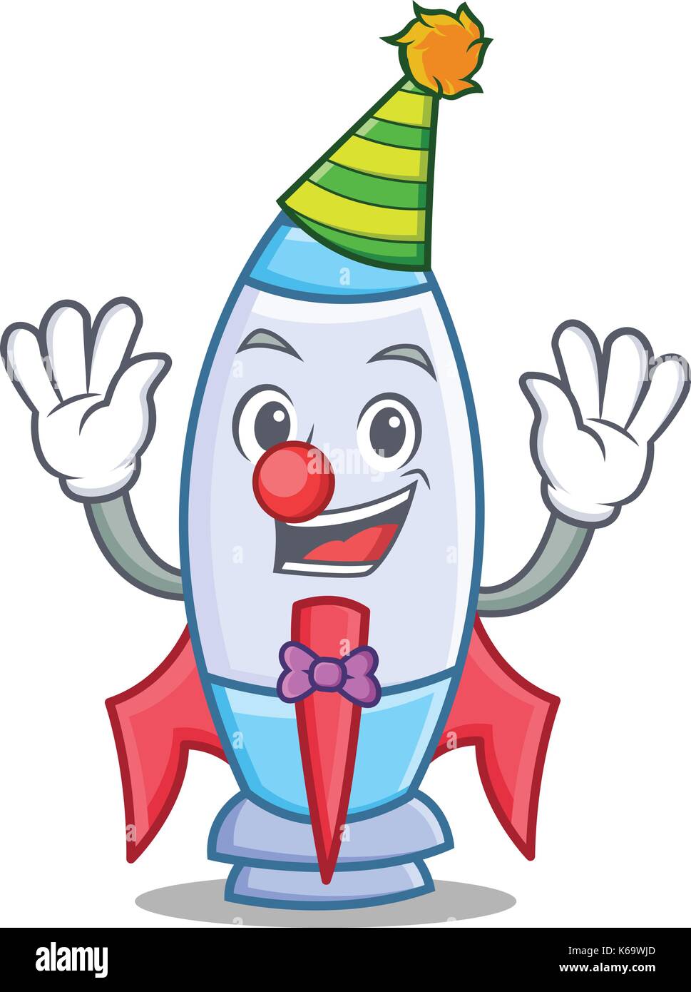 Clown cute rocket character cartoon Stock Vector Image & Art - Alamy
