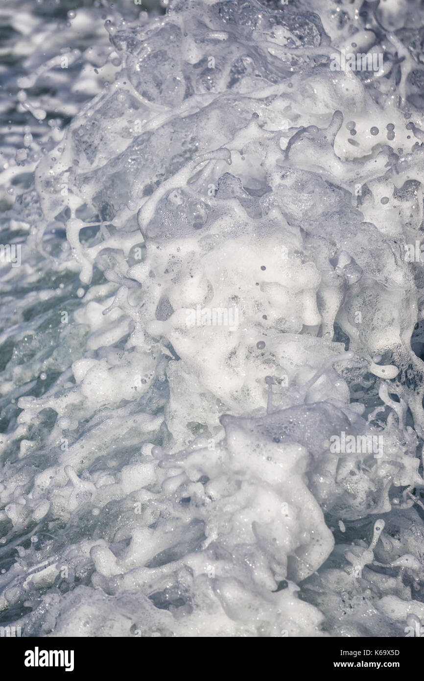 Abstract picture of a wake water splash behind a boat Stock Photo - Alamy