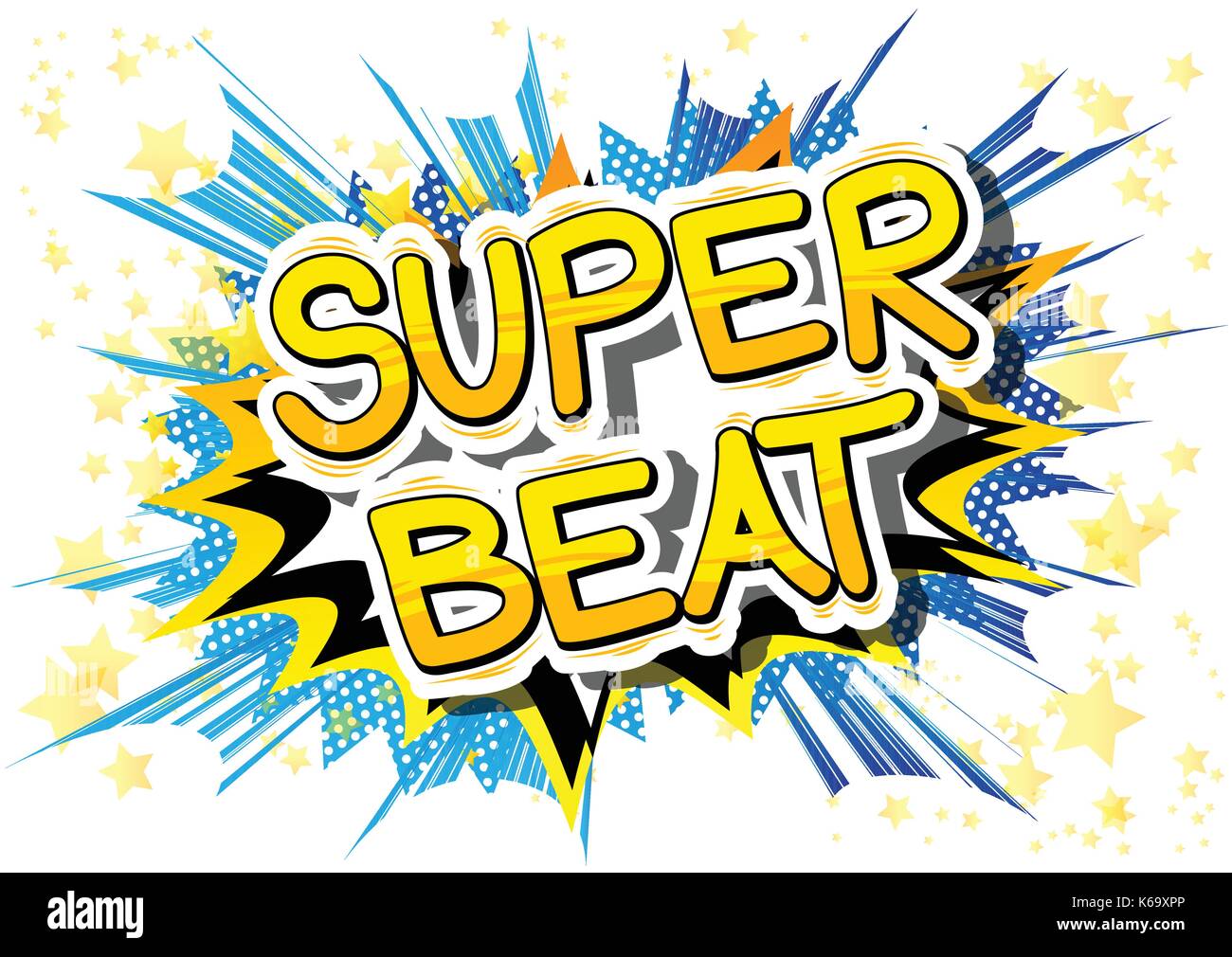 Super Beat - Comic book word on abstract background Stock Vector Image ...