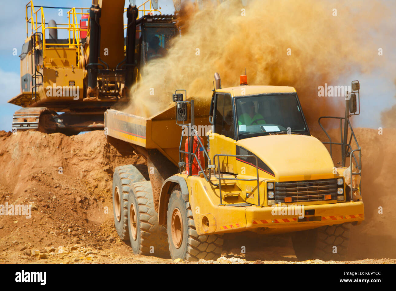 Large yellow mining dump hi-res stock photography and images - Alamy