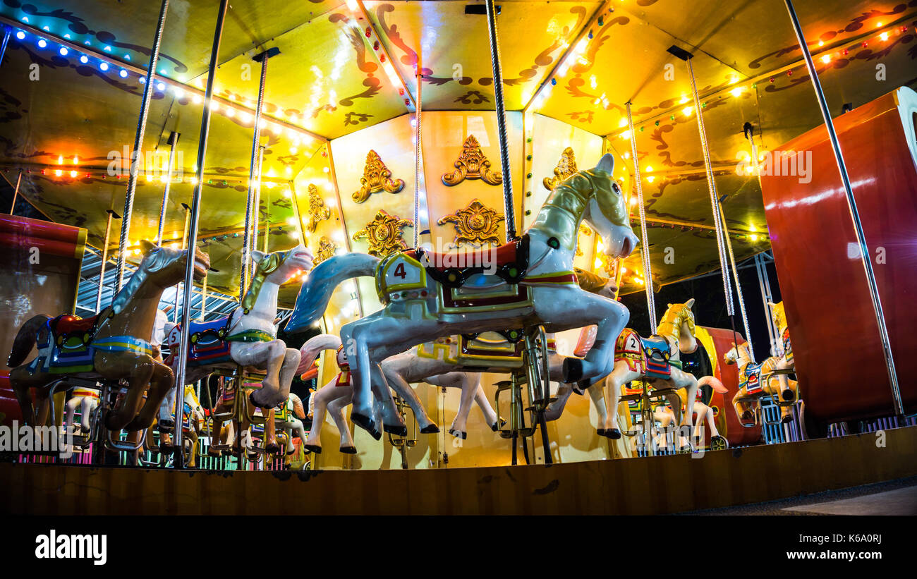 An Empty Carousel On Park Stock Photo - Alamy