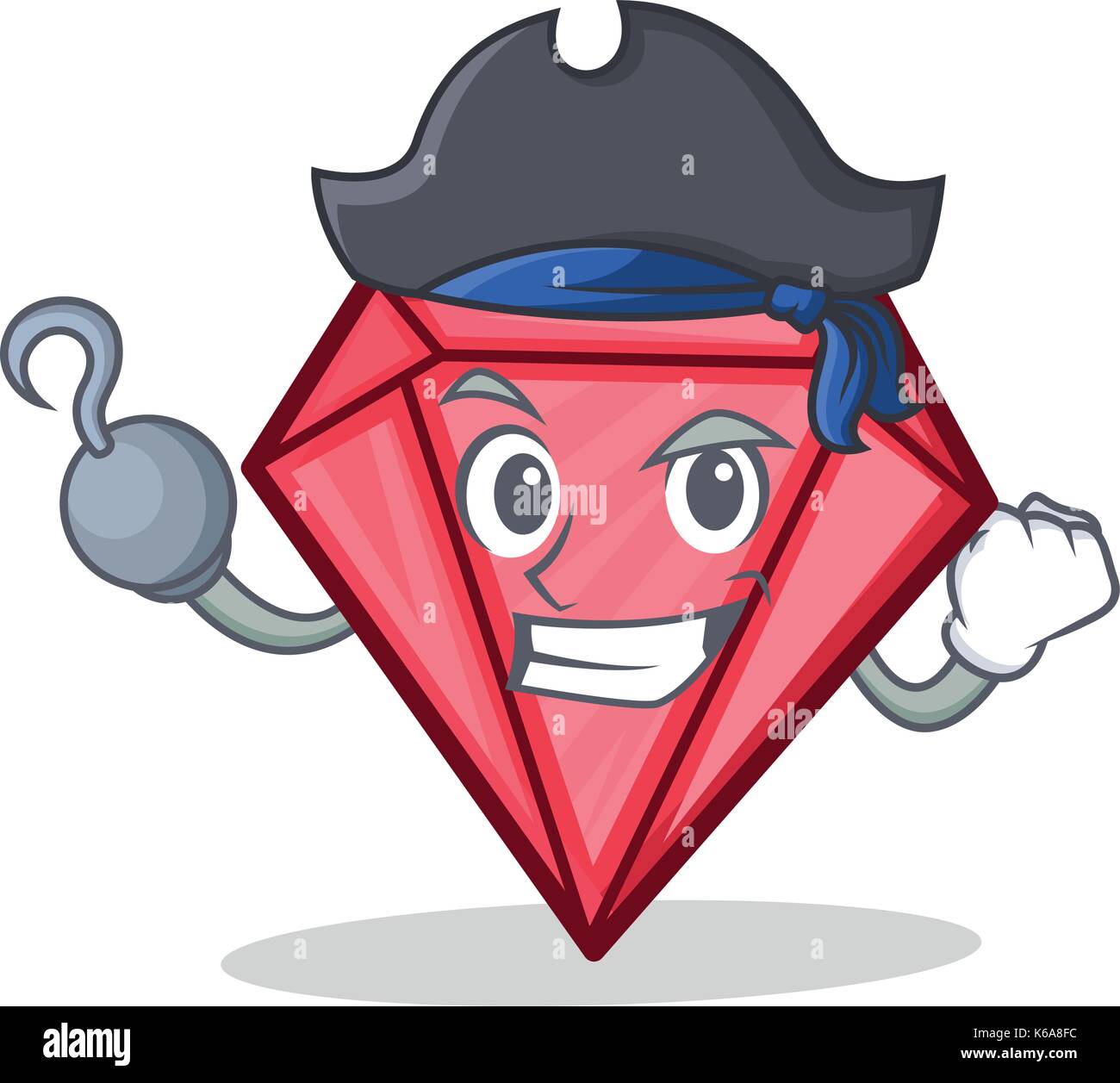 Pirate diamond character cartoon style Stock Vector Image & Art - Alamy