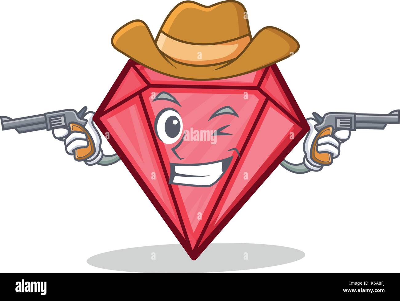 Cowboy diamond character cartoon style Stock Vector Image & Art - Alamy