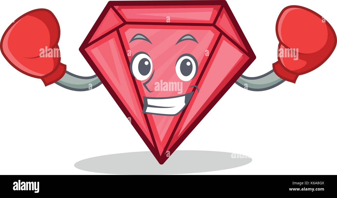 Boxing diamond character cartoon style Stock Vector Image & Art - Alamy