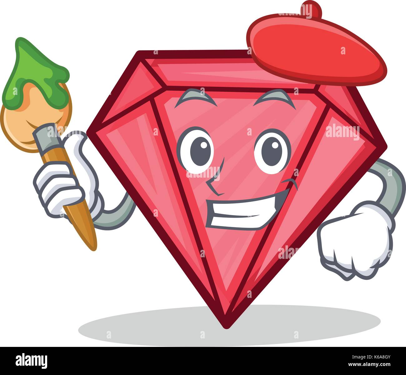 Artist diamond character cartoon style Stock Vector Image & Art - Alamy