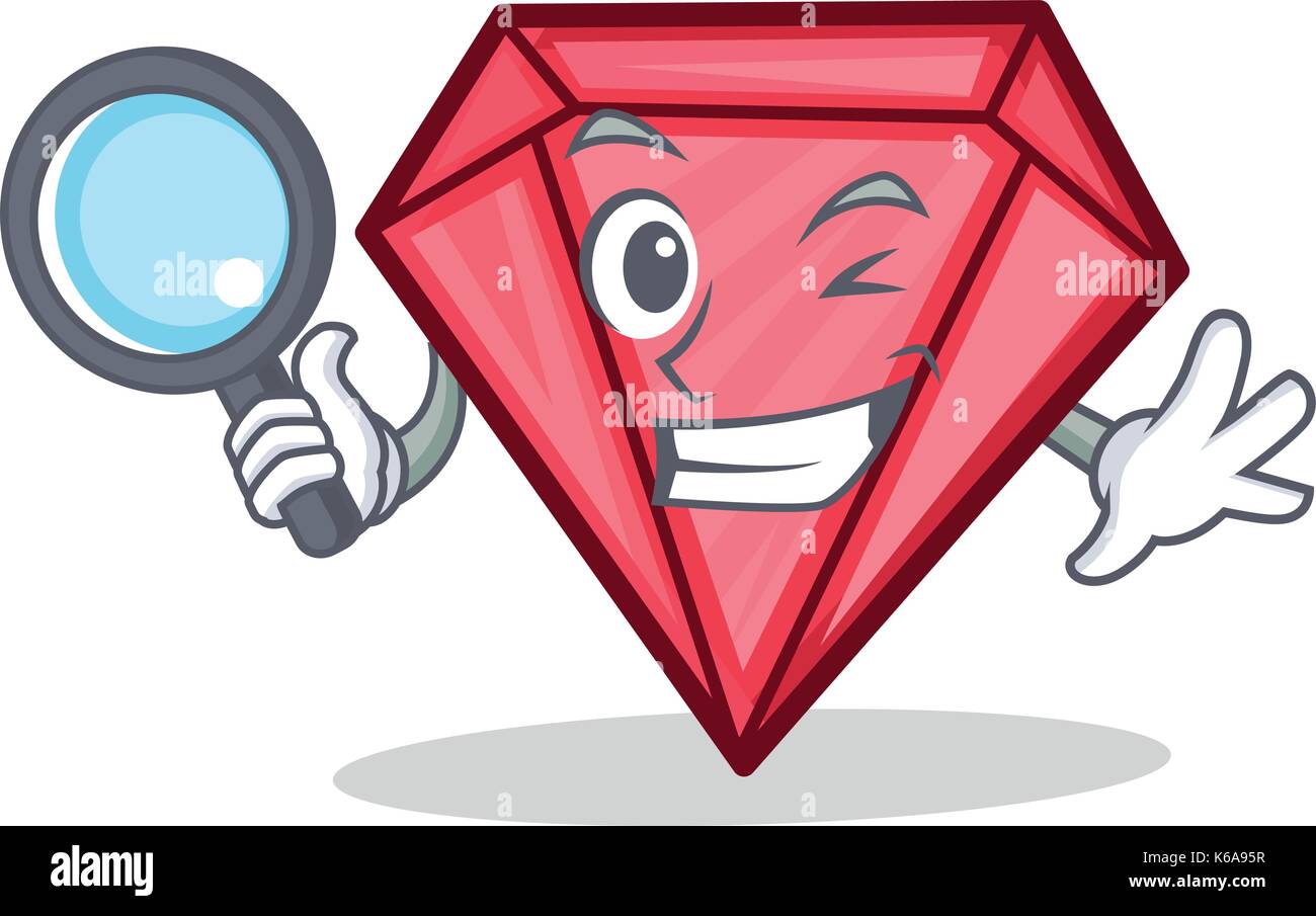 Detective diamond character cartoon style Stock Vector Image & Art - Alamy