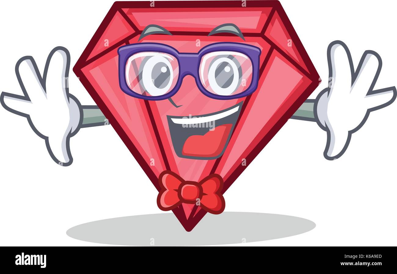 Geek diamond character cartoon style Stock Vector Image & Art - Alamy