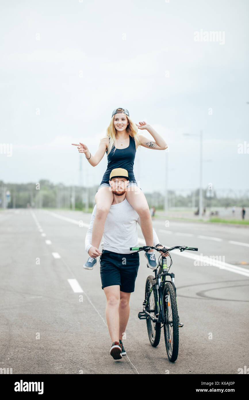 Shoulder ride hi-res stock photography and images - Alamy