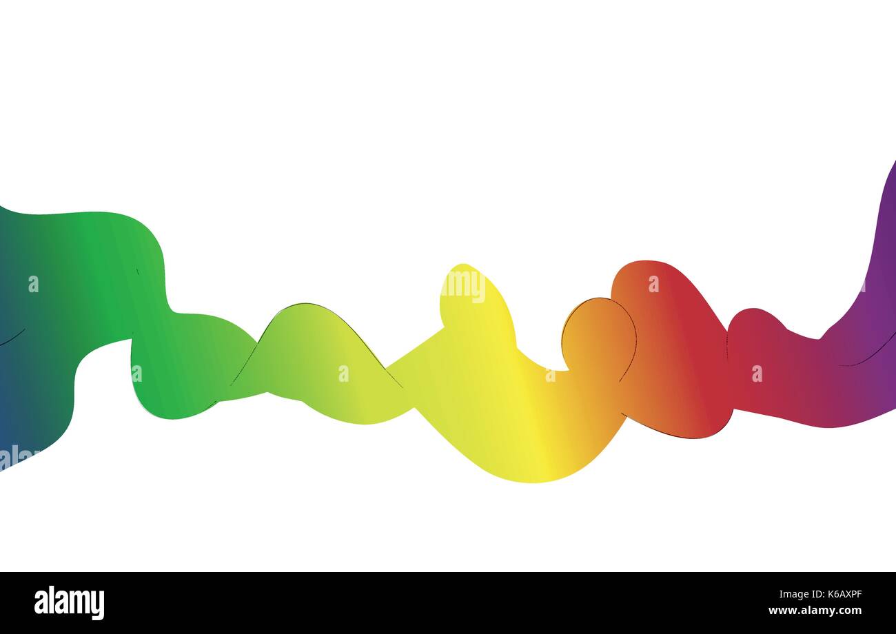 Abstract color spectrum wave or colored smoky waves isolated on white ...