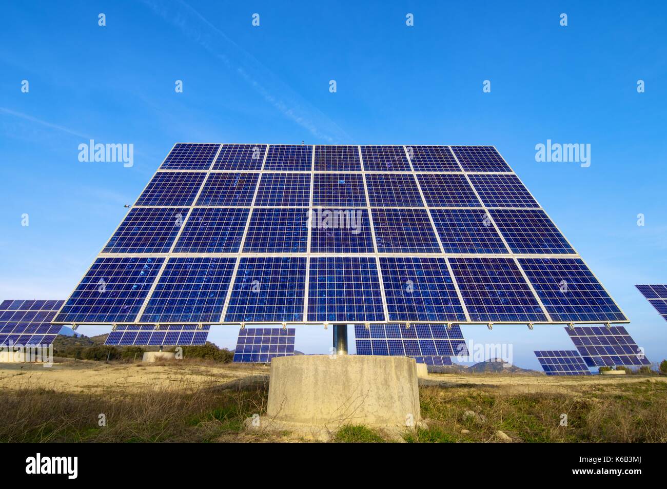 solar panels for electrical energy production, Huesca Province,, Aragon ...