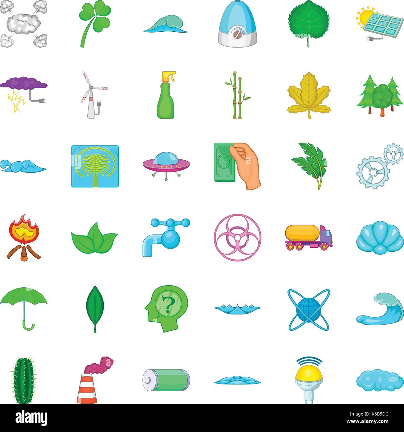 Splash icons set, cartoon style Stock Vector Image & Art - Alamy