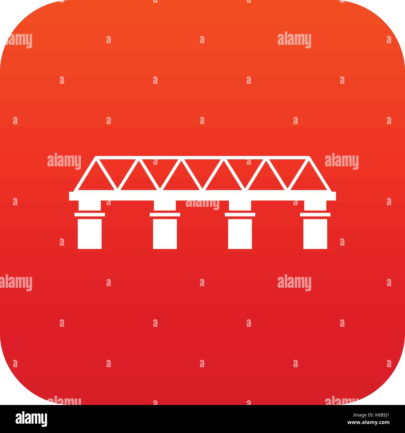 Bridge icon digital red Stock Vector Image & Art - Alamy