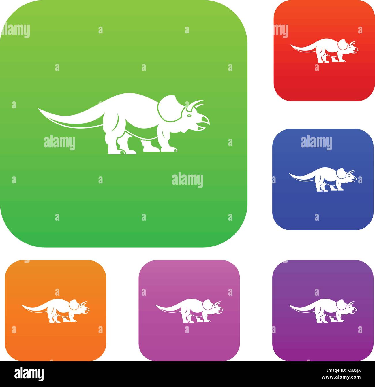 Styracosaurus set color collection Stock Vector Image & Art - Alamy