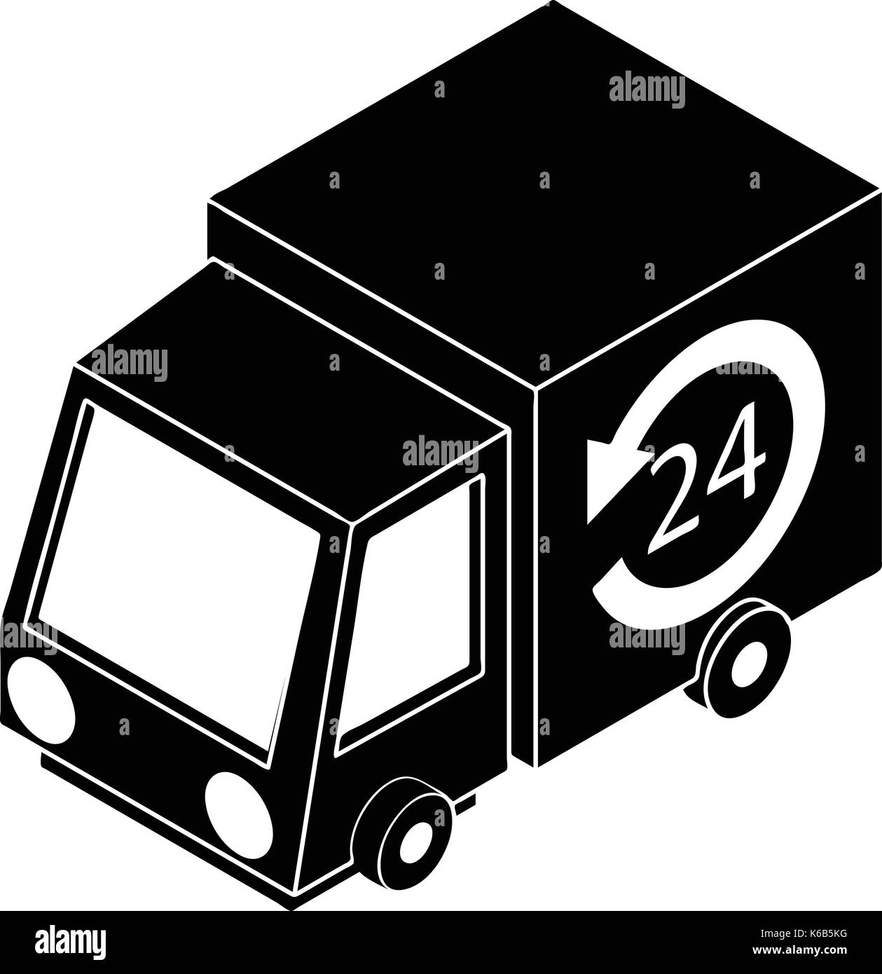 24 hour delivery icon, simple style Stock Vector Image & Art - Alamy