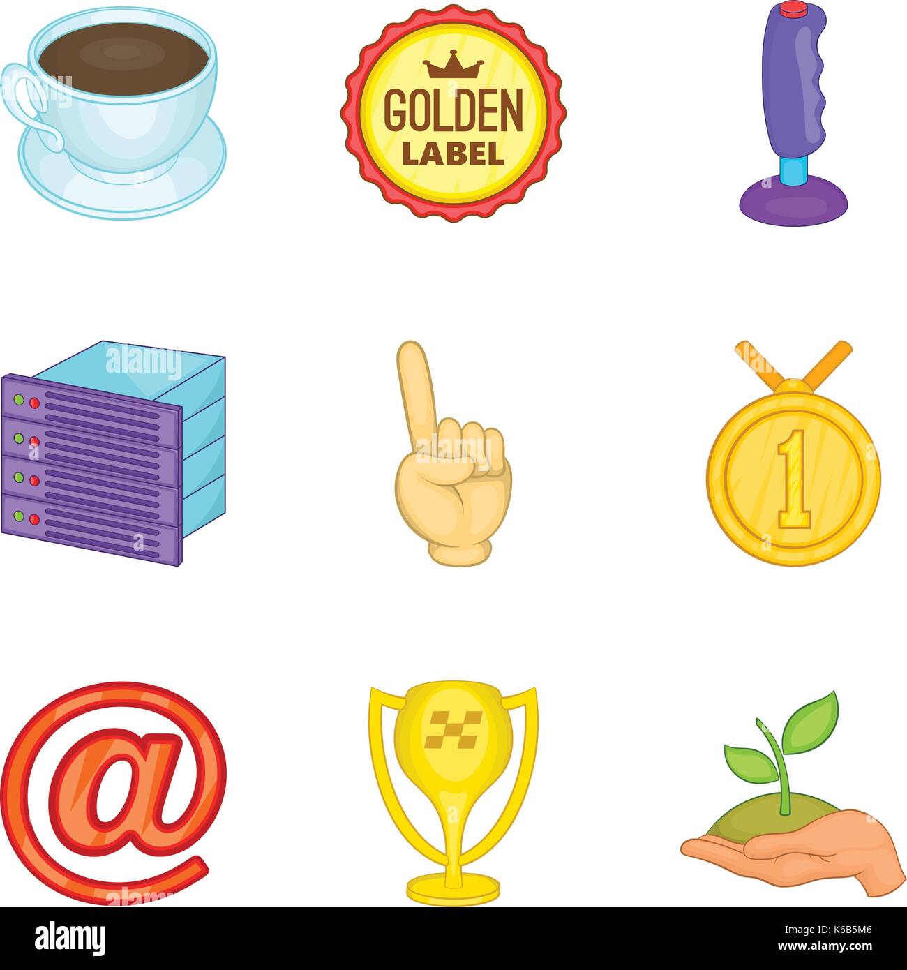 Best client support icon set, cartoon style Stock Vector Image & Art ...