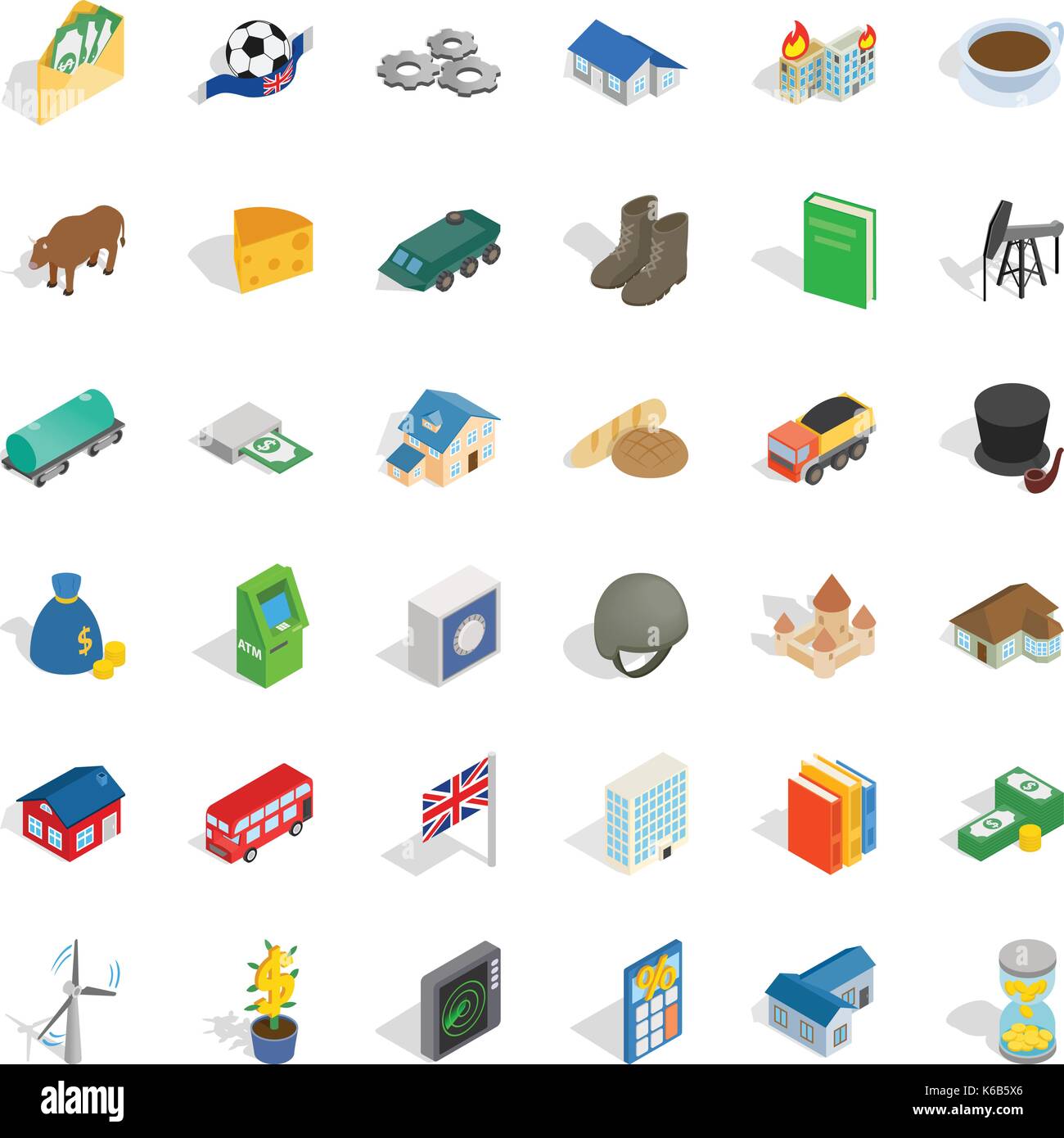 Wealth icons set, isometric style Stock Vector Image & Art - Alamy