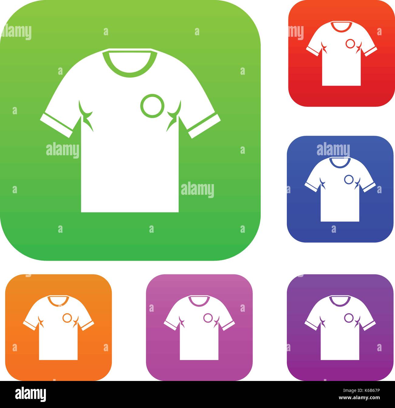Soccer shirt set color collection Stock Vector Image & Art - Alamy