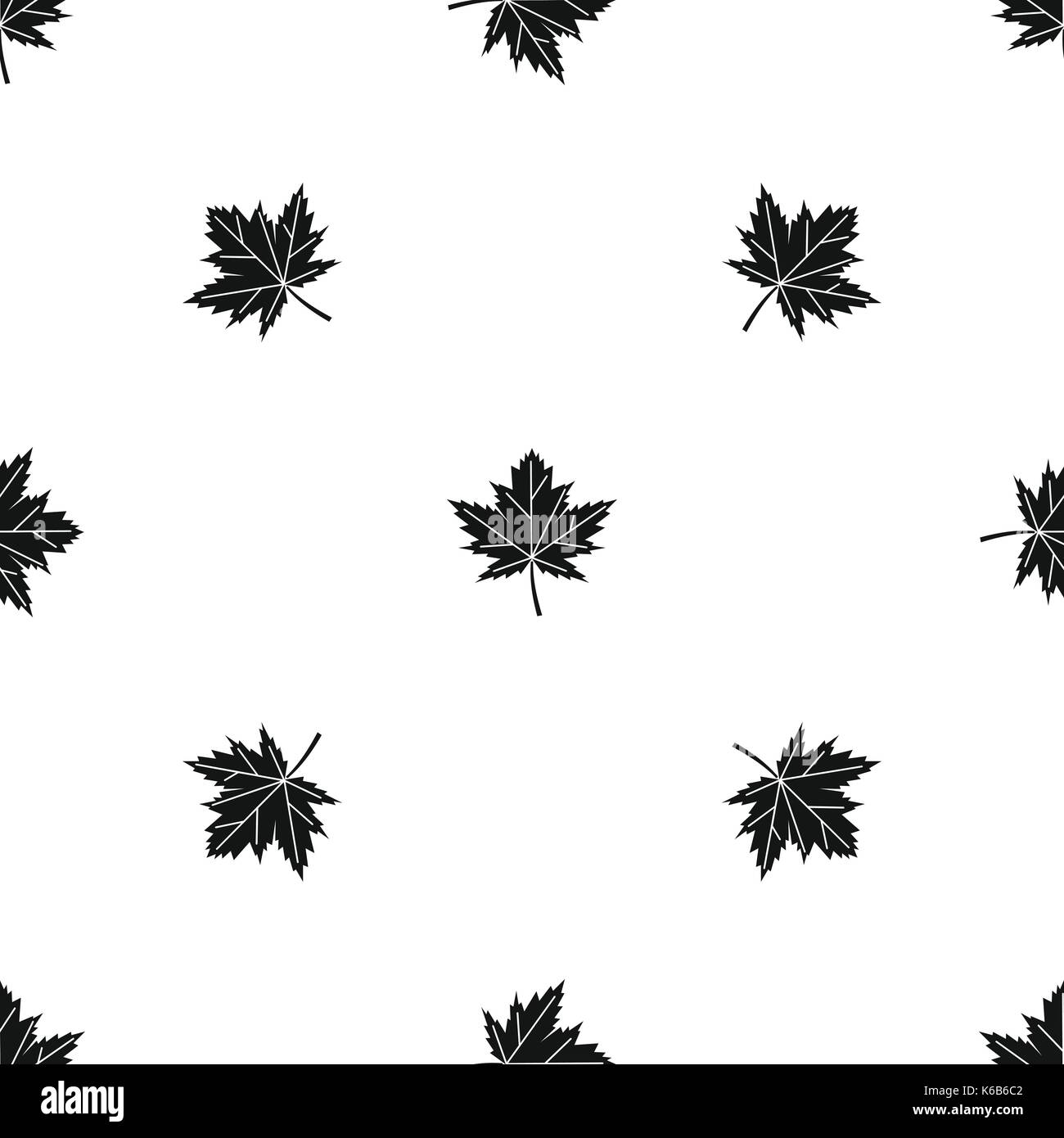 Maple leaf pattern seamless black Stock Vector Image & Art - Alamy
