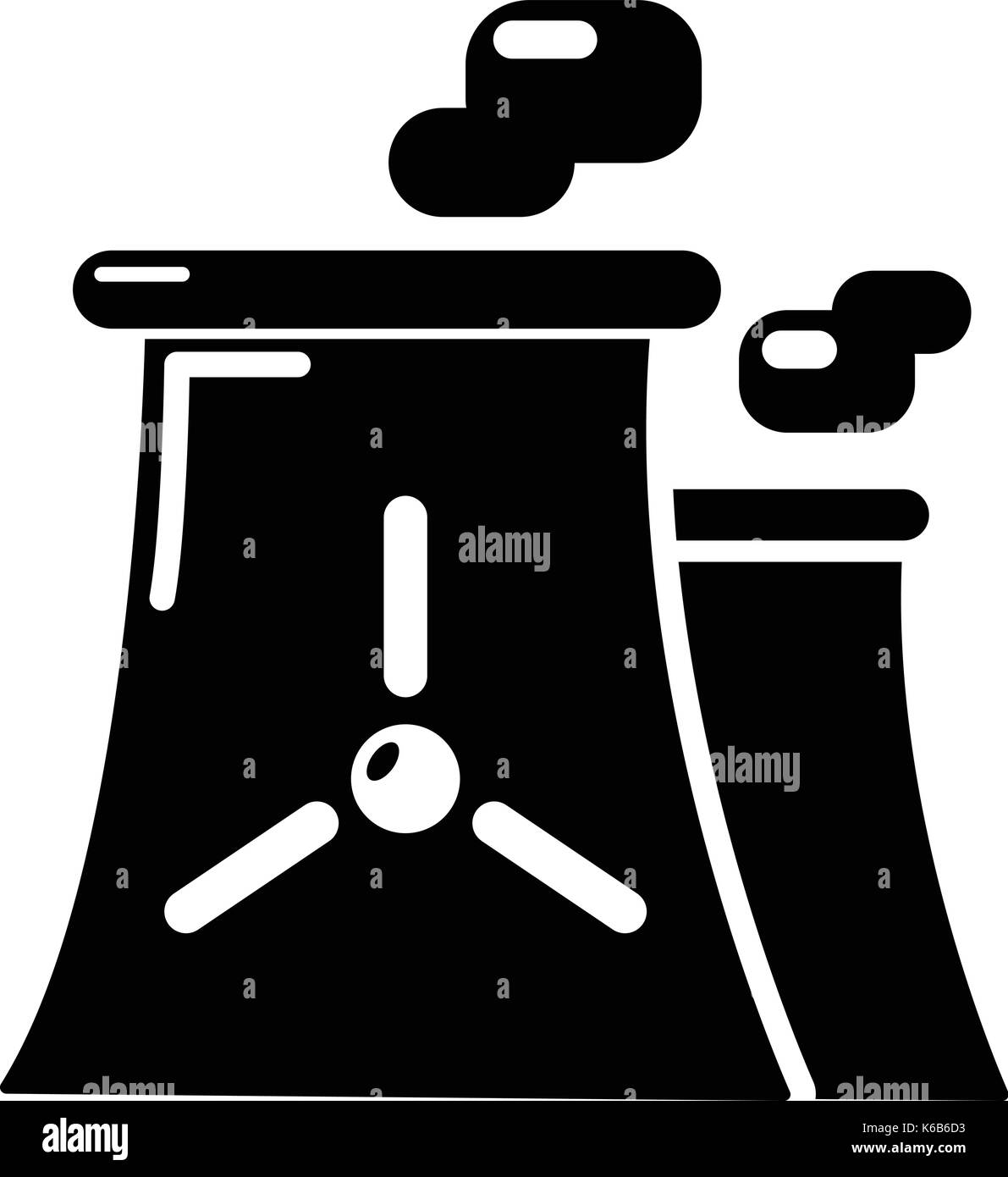 Nuclear power plant tower icon, simple style Stock Vector Image & Art ...