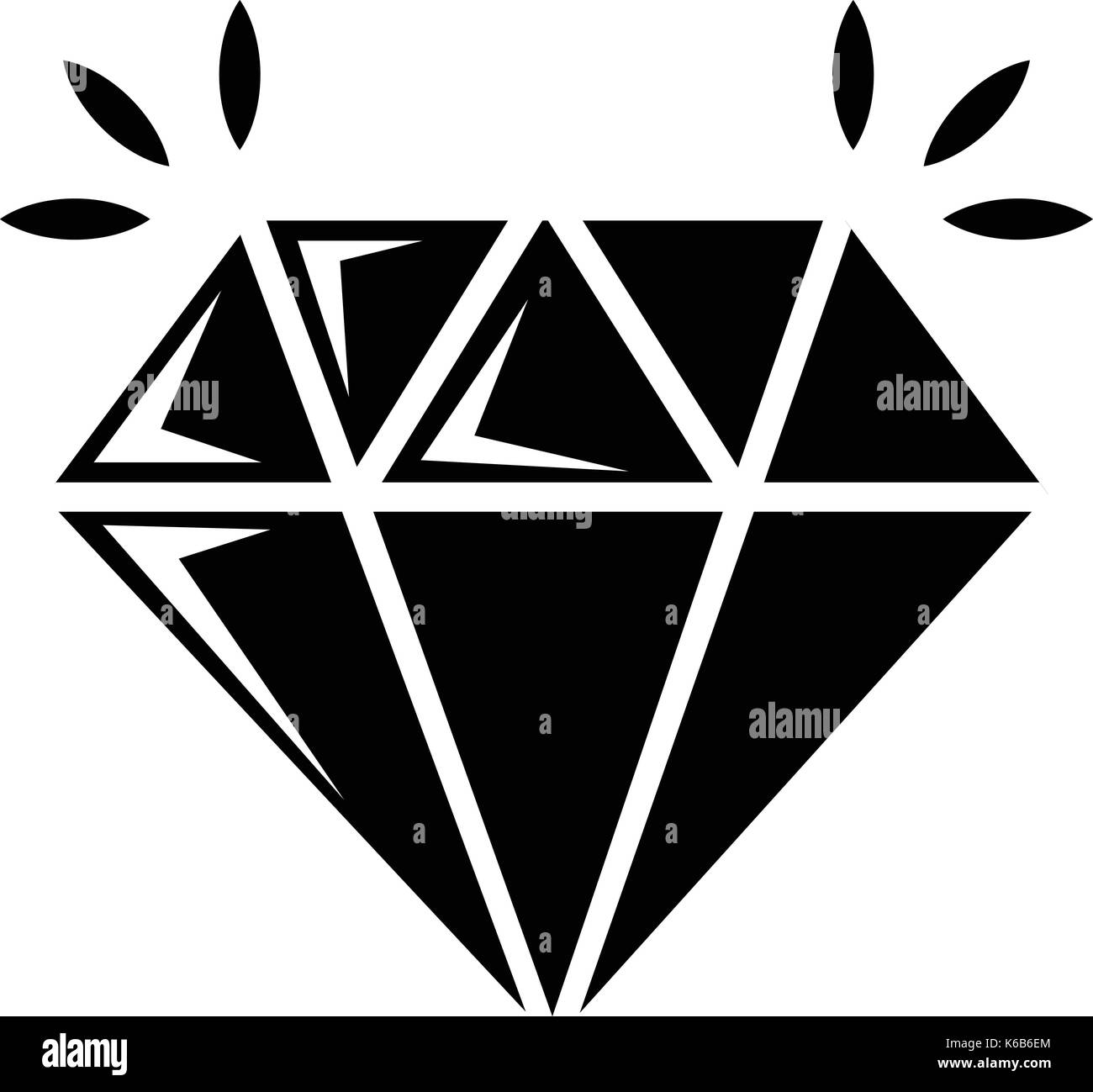 Rough diamond gemstone Stock Vector Images - Alamy