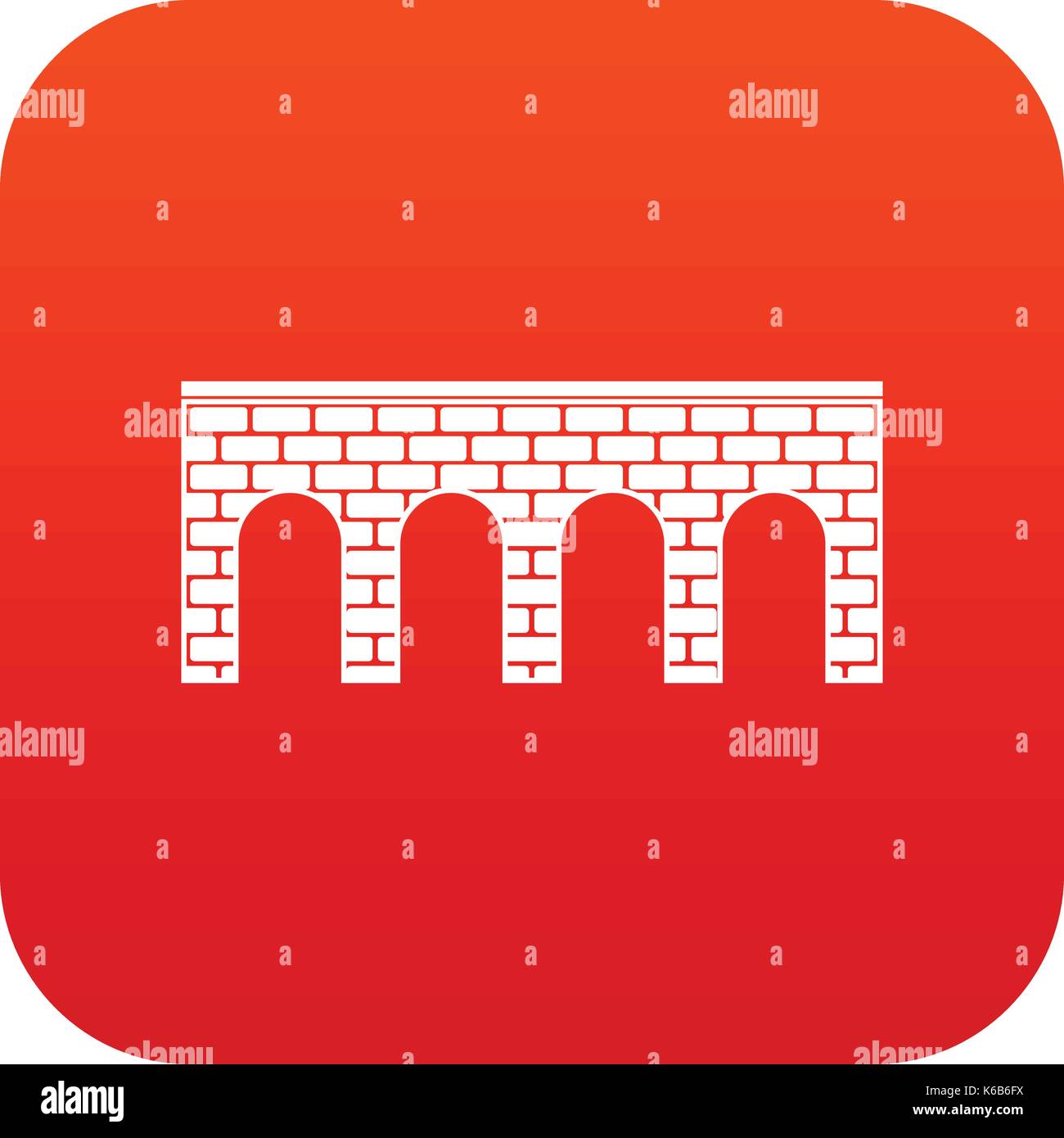 Bridge icon digital red Stock Vector Image & Art - Alamy