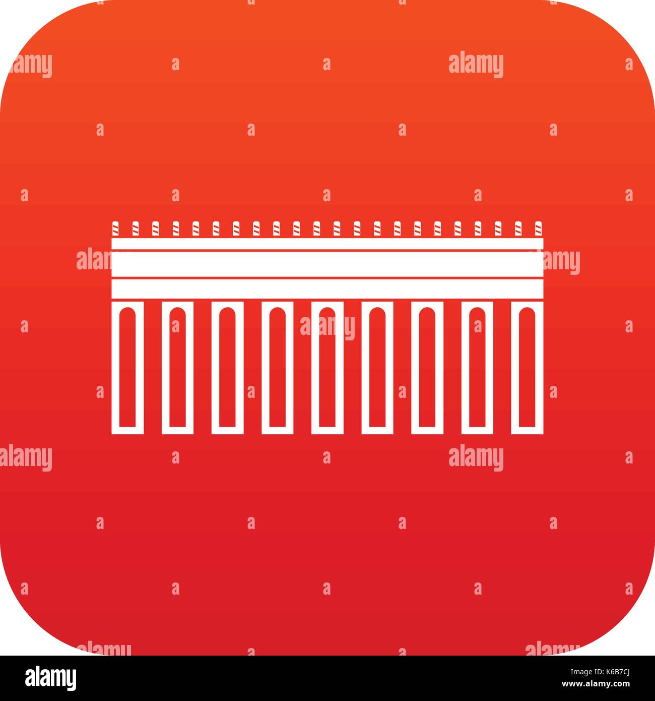 Bridge icon digital red Stock Vector Image & Art - Alamy