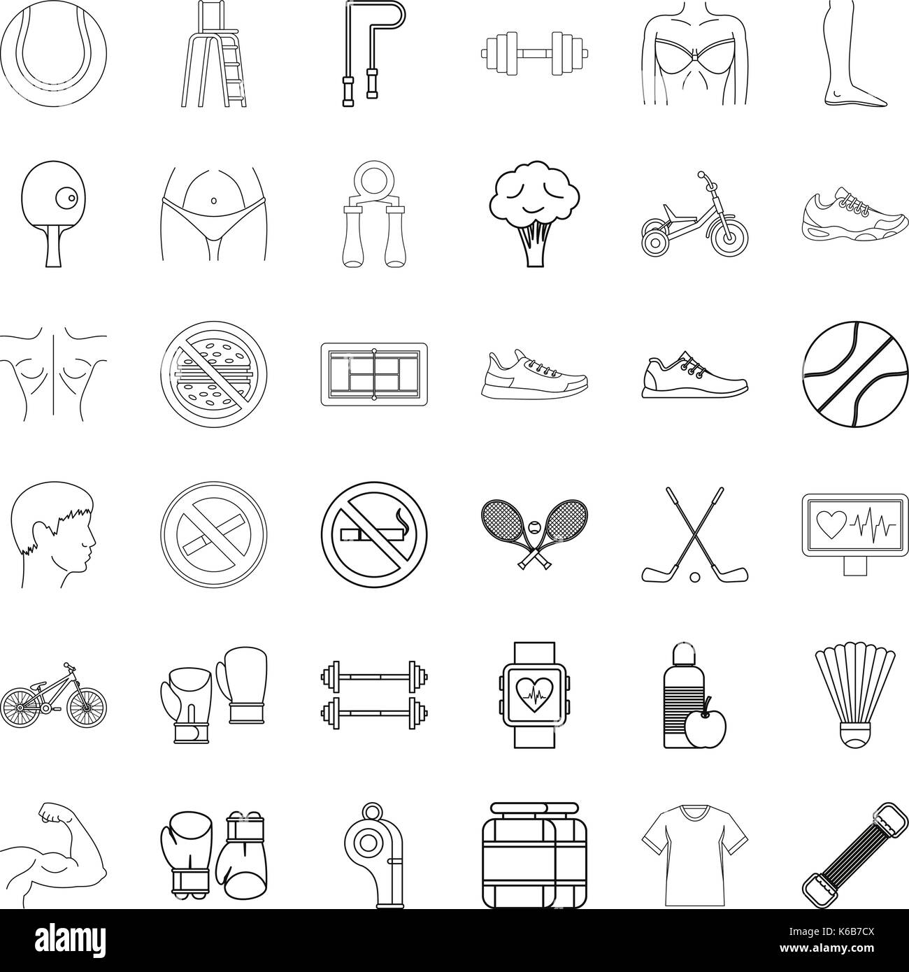 Jumping icons set, outline style Stock Vector Image & Art - Alamy