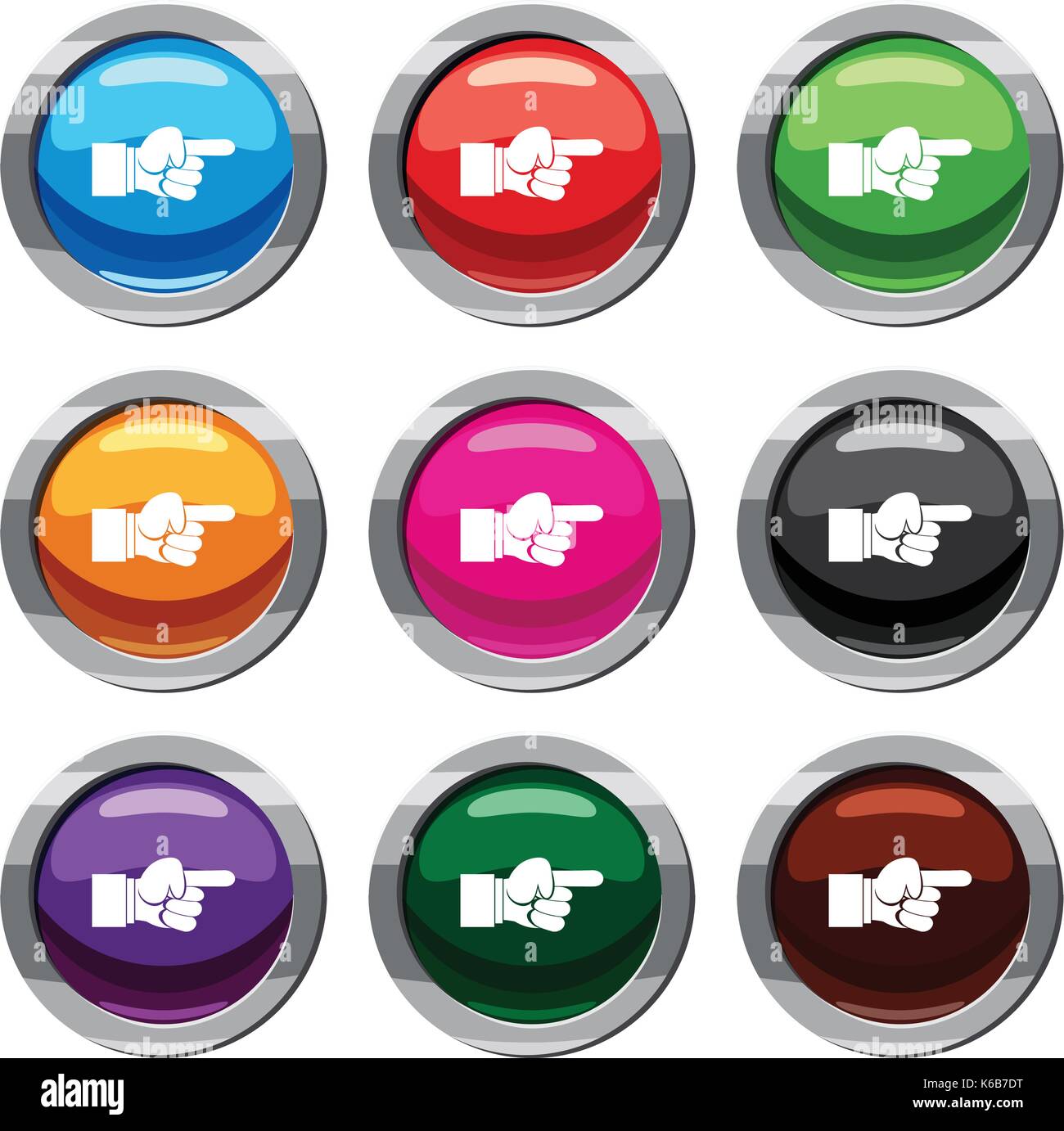 Pointing hand gesture set 9 collection Stock Vector Image & Art - Alamy