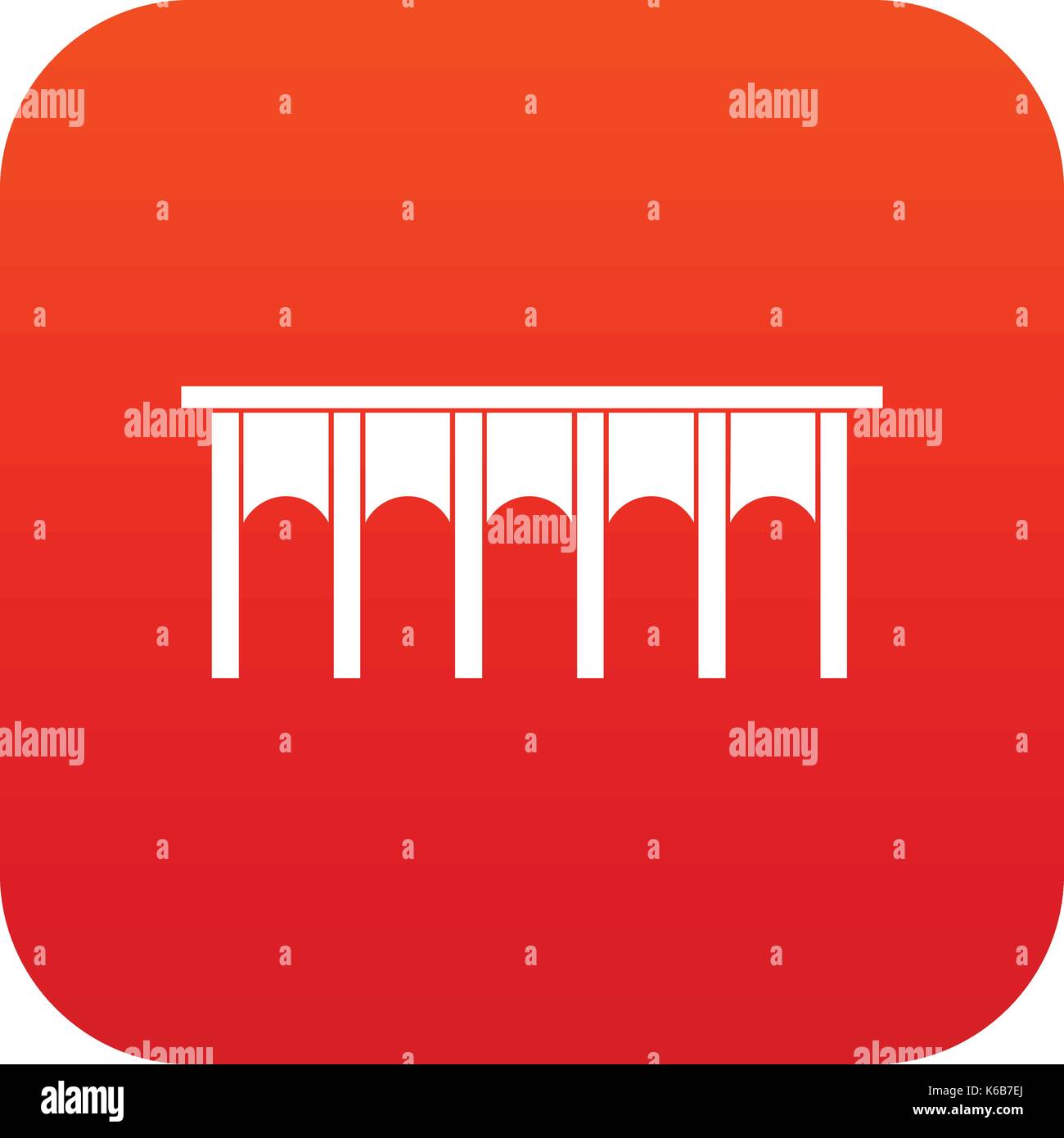 Bridge icon digital red Stock Vector Image & Art - Alamy