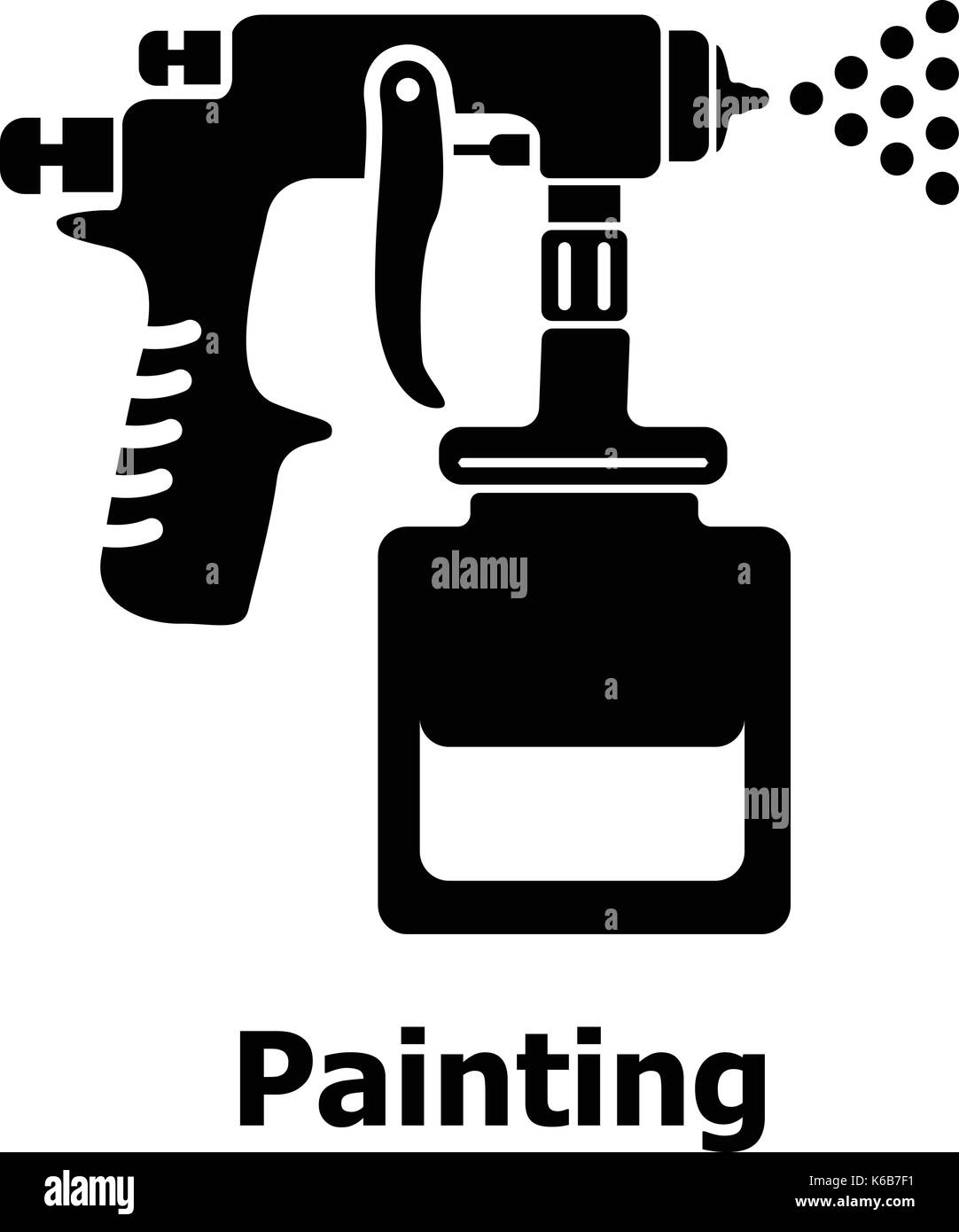 Spray gun icon, simple black style Stock Vector Image & Art - Alamy