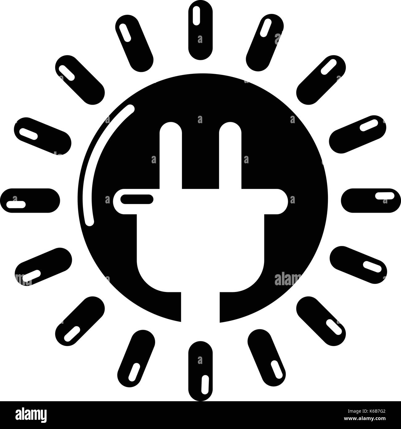 Simple disconnected symbol vector Black and White Stock Photos & Images ...