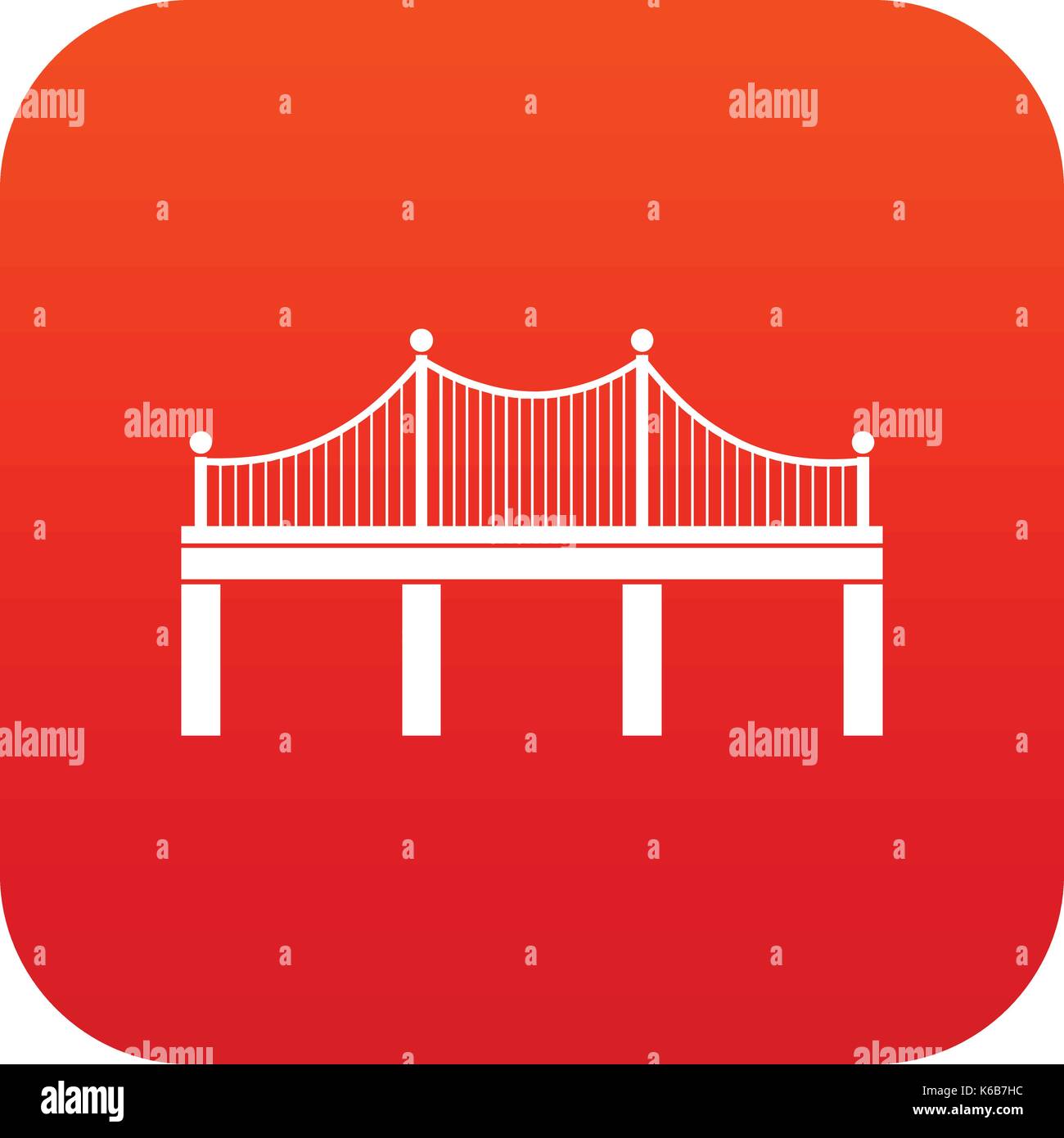 Bridge icon digital red Stock Vector Image & Art - Alamy