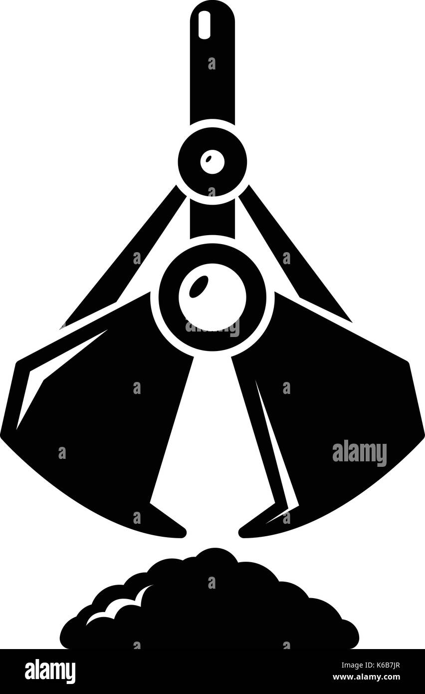 Excavator bucket icon , simple style Stock Vector Image & Art - Alamy