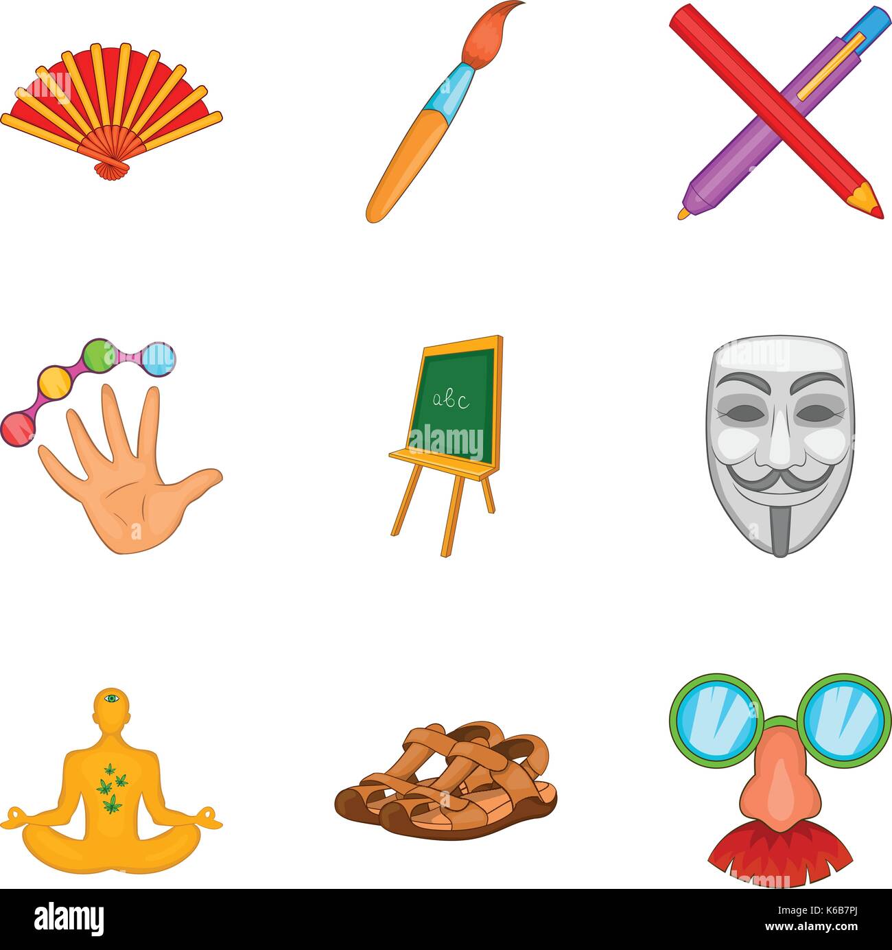 Artwork icons set, cartoon style Stock Vector Image & Art - Alamy