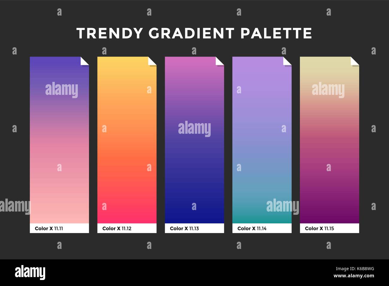 Trendy gradient swatches Stock Vector Image & Art - Alamy