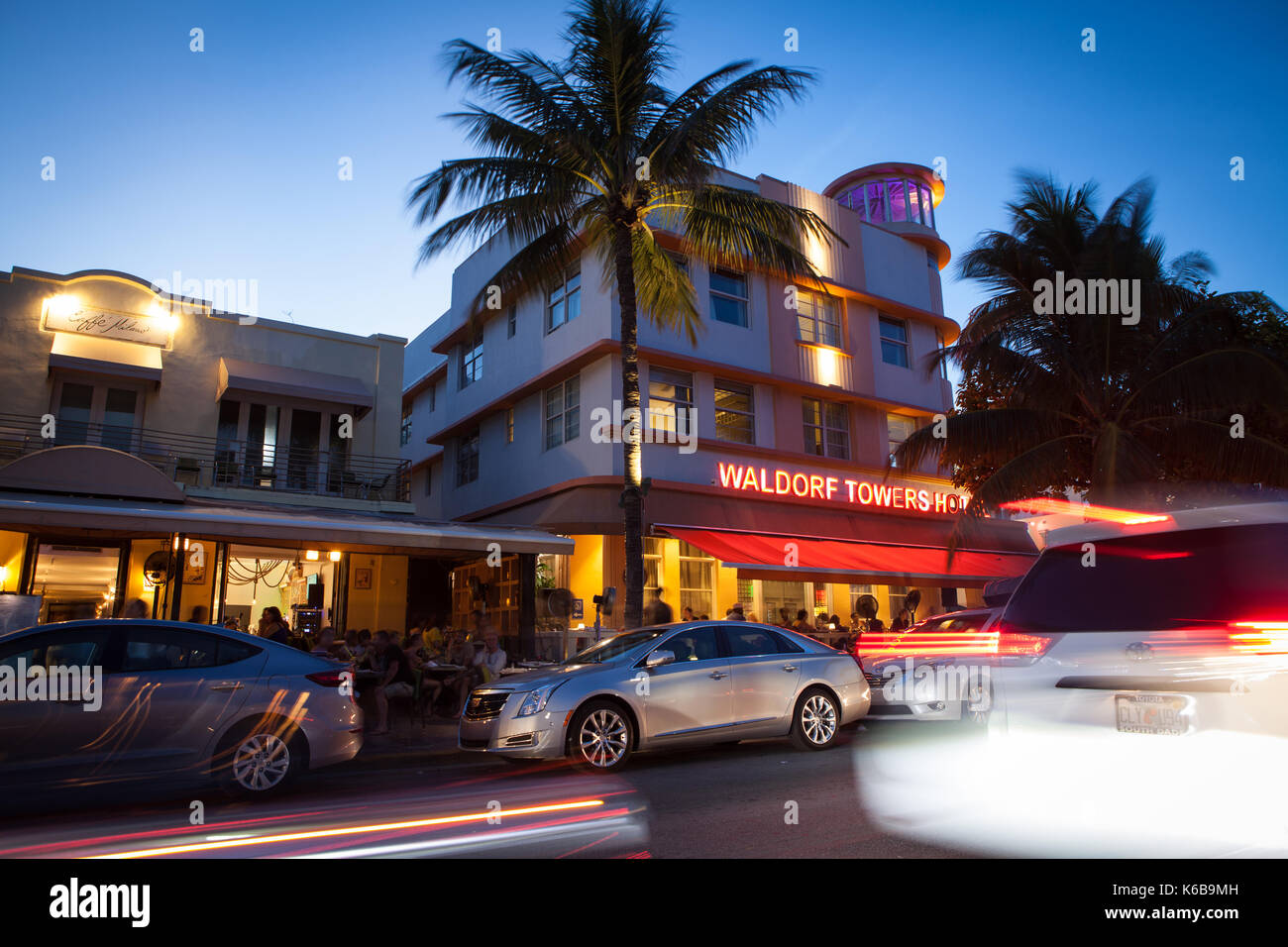 South beach miami strip night hi-res stock photography and images - Alamy