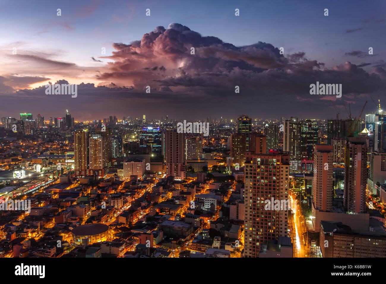 Metro Manila Skyline at Sunset , Philippines Stock Photo - Alamy