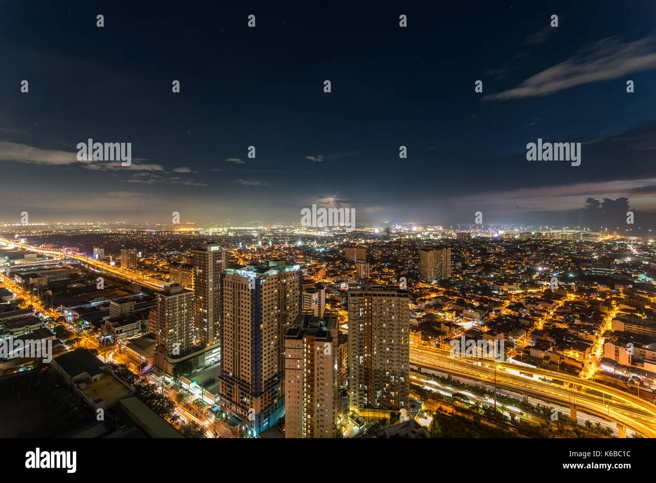 Metro Manila Skyline at Sunset , Philippines Stock Photo - Alamy