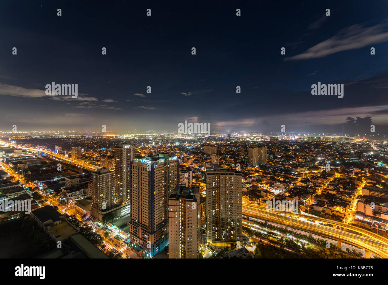 Metro Manila Skyline at Sunset , Philippines Stock Photo - Alamy