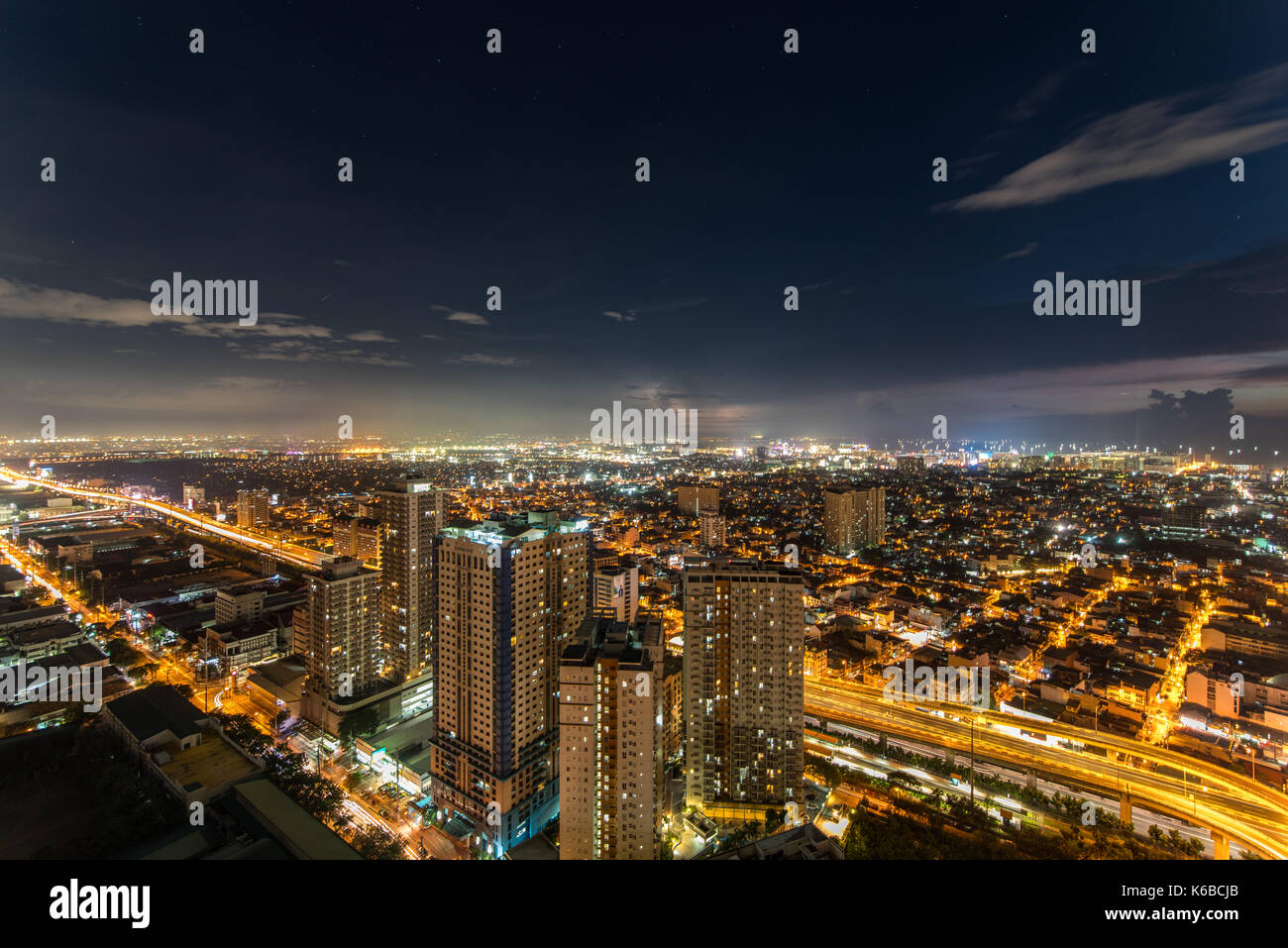 Metro Manila Skyline at Sunset , Philippines Stock Photo - Alamy